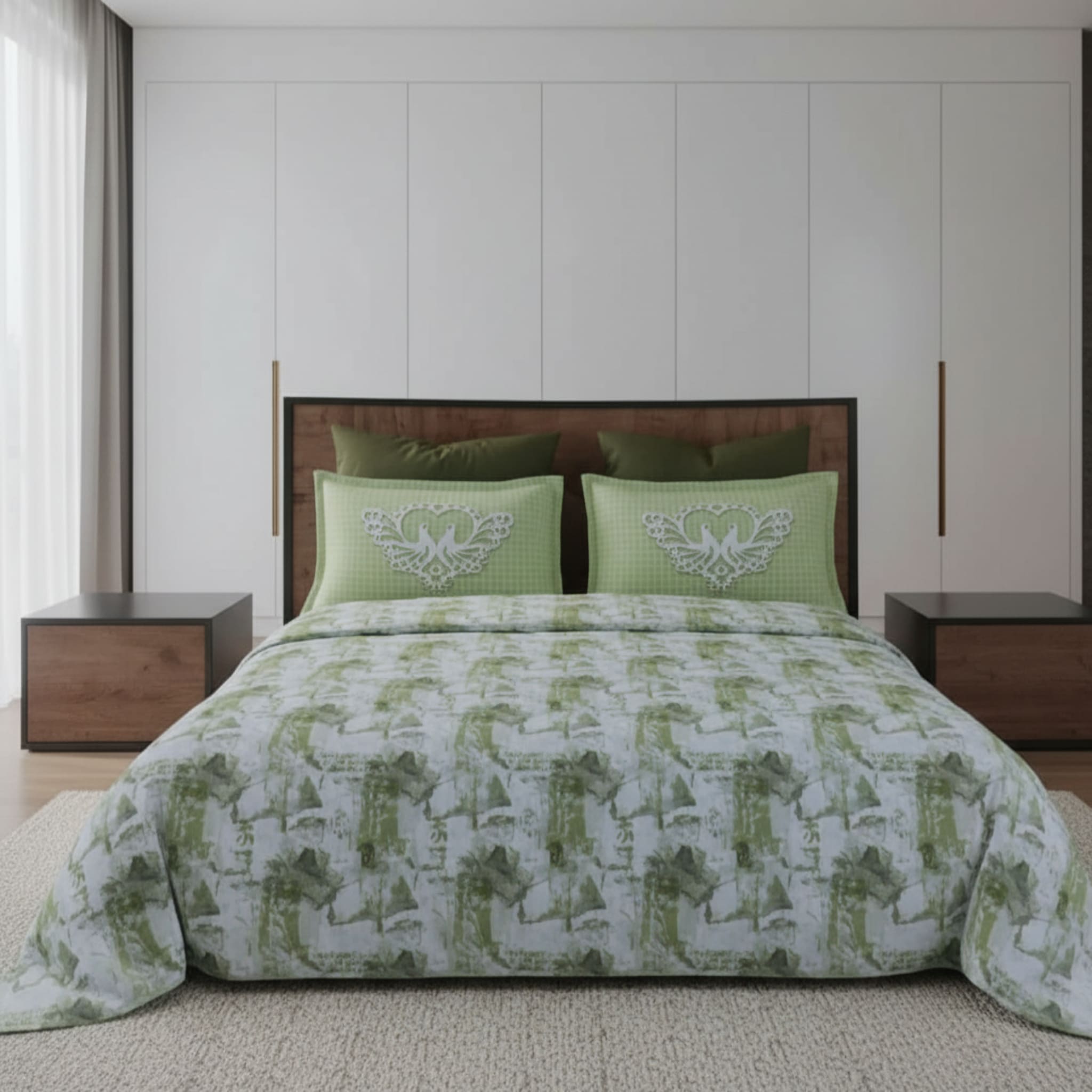 Cotton Single Bedsheet With 2 Pillow Covers Collection I Arvind Cloth